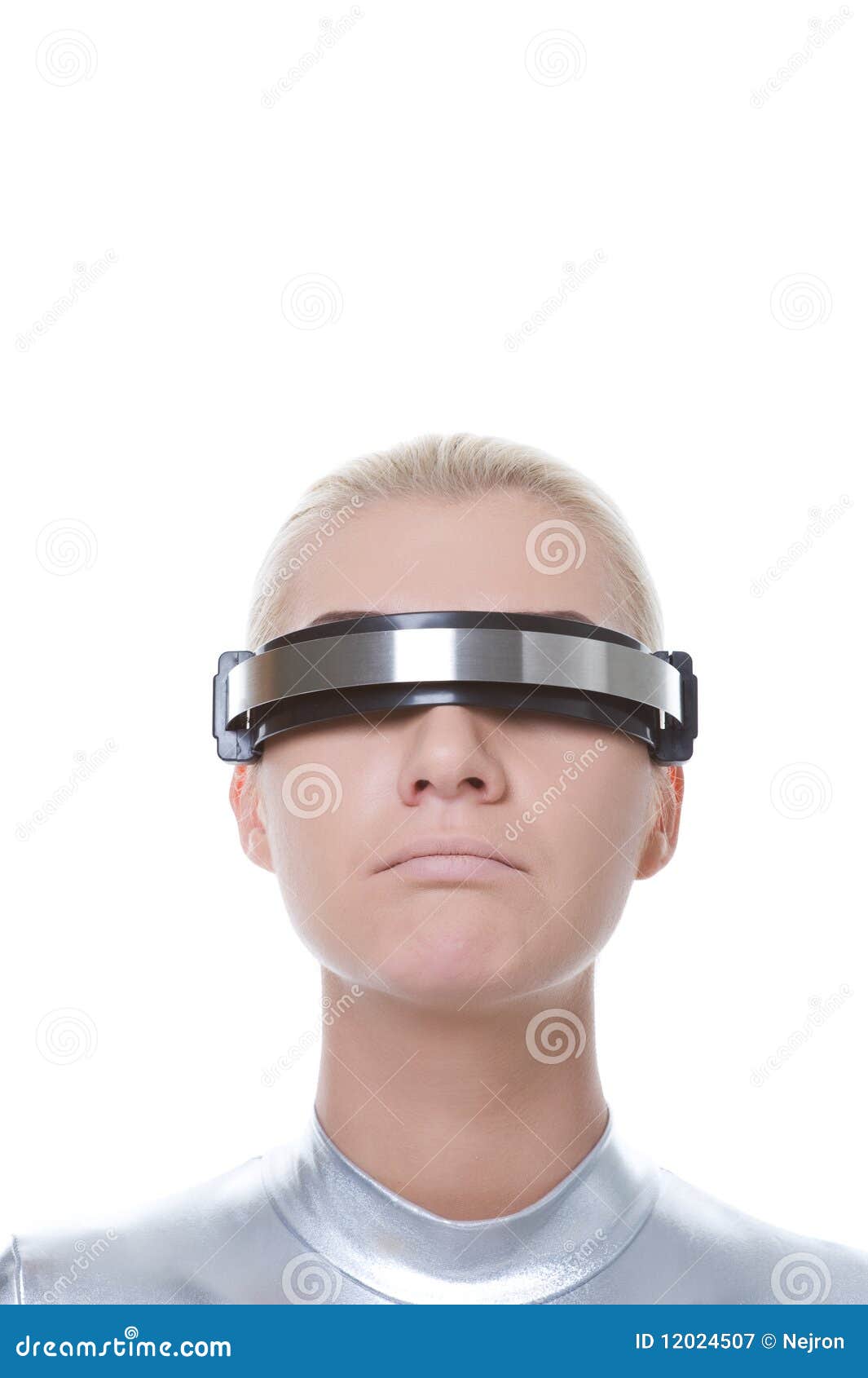 Sad cyber woman stock image. Image of futuristic, cosmetic - 12024507