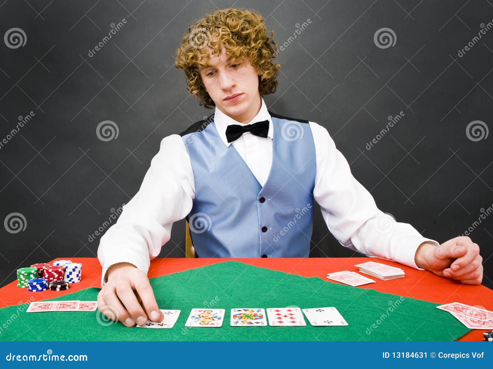 Sad dealer stock image. Image of person, casino, unhappy - 13184631