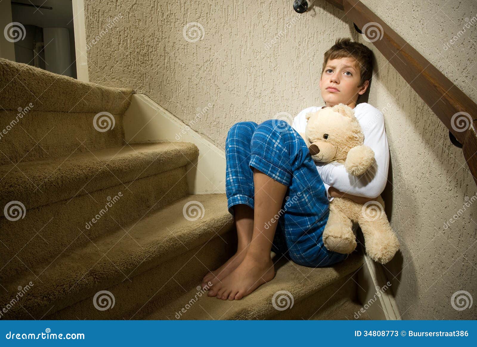 Sad and Depressed Boy in Corner Stock Image - Image of bear, lonely ...