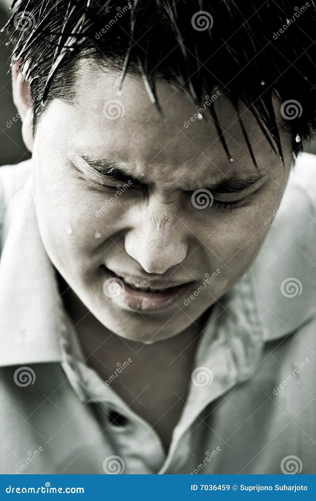 Sad and Depressed Young Asian Man Stock Image - Image of looking ...