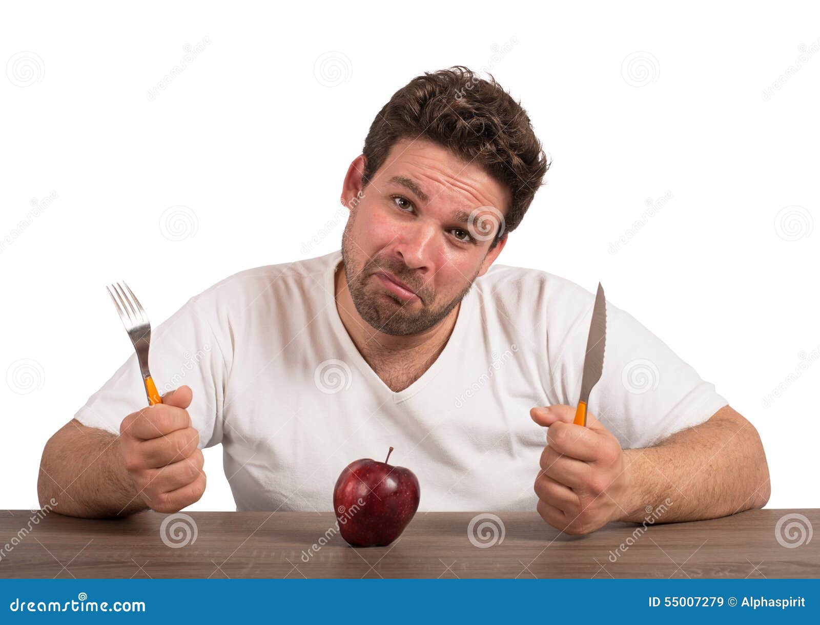 Sad for diet stock image. Image of fruit, dieting, eager - 55007279