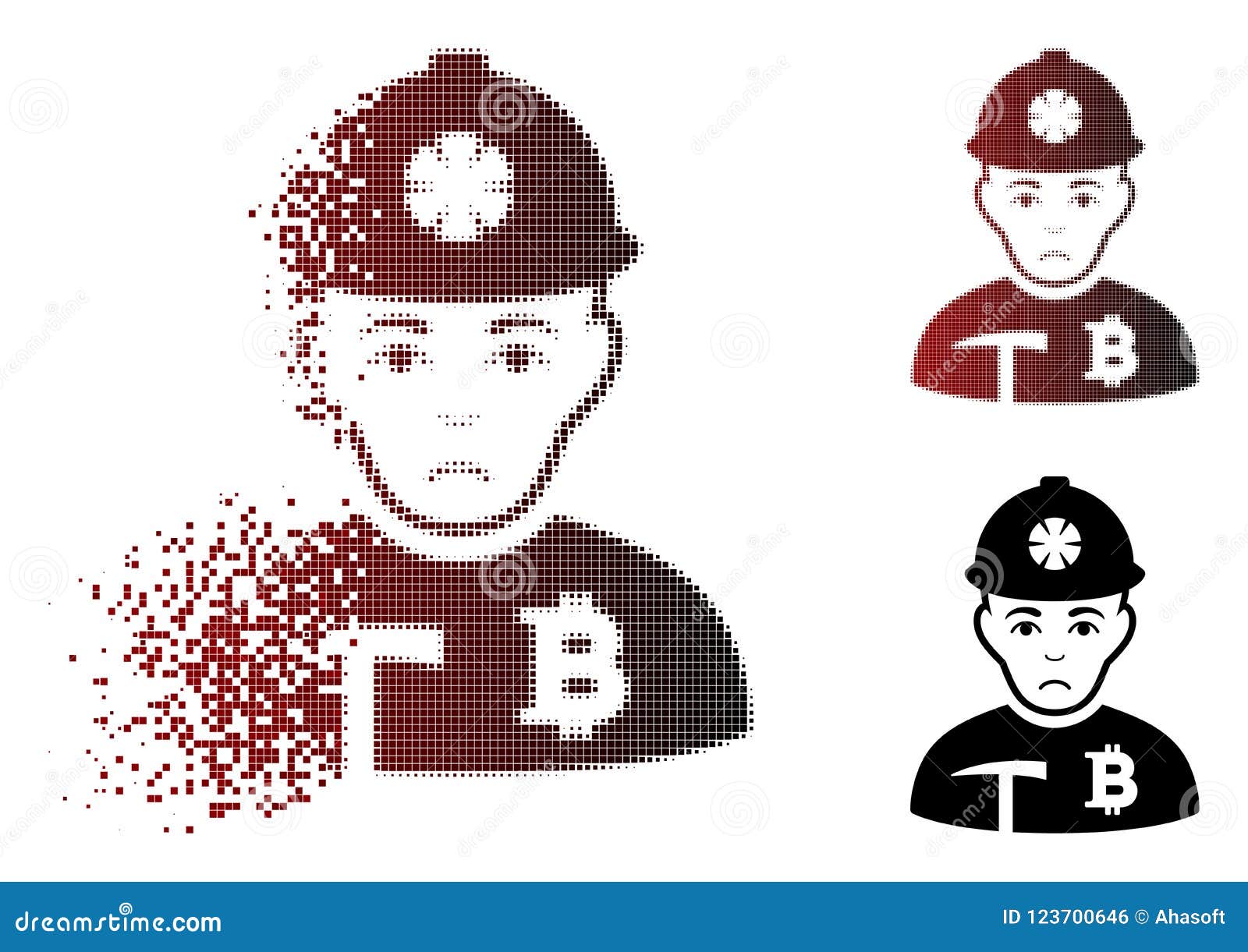 Sad Dissolving Pixelated Halftone Bitcoin Miner Icon Stock Vector ... Sad Dissolving Pixelated Halftone Bitcoin Miner Icon Stock Vector ...