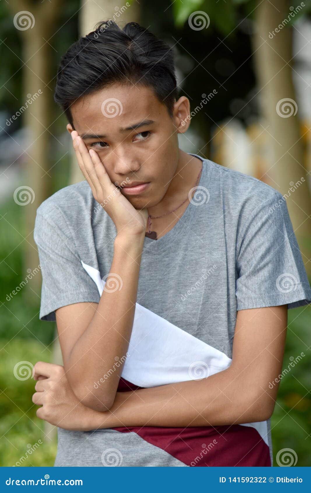 A Sad Diverse Person stock photo. Image of diverse, depressed - 141592322