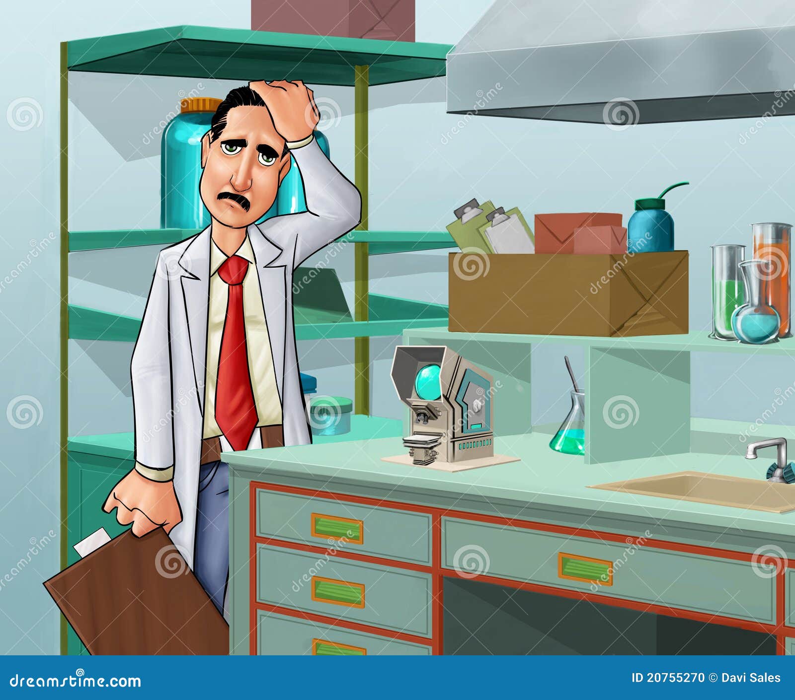Sad doctor stock illustration. Illustration of professional - 20755270