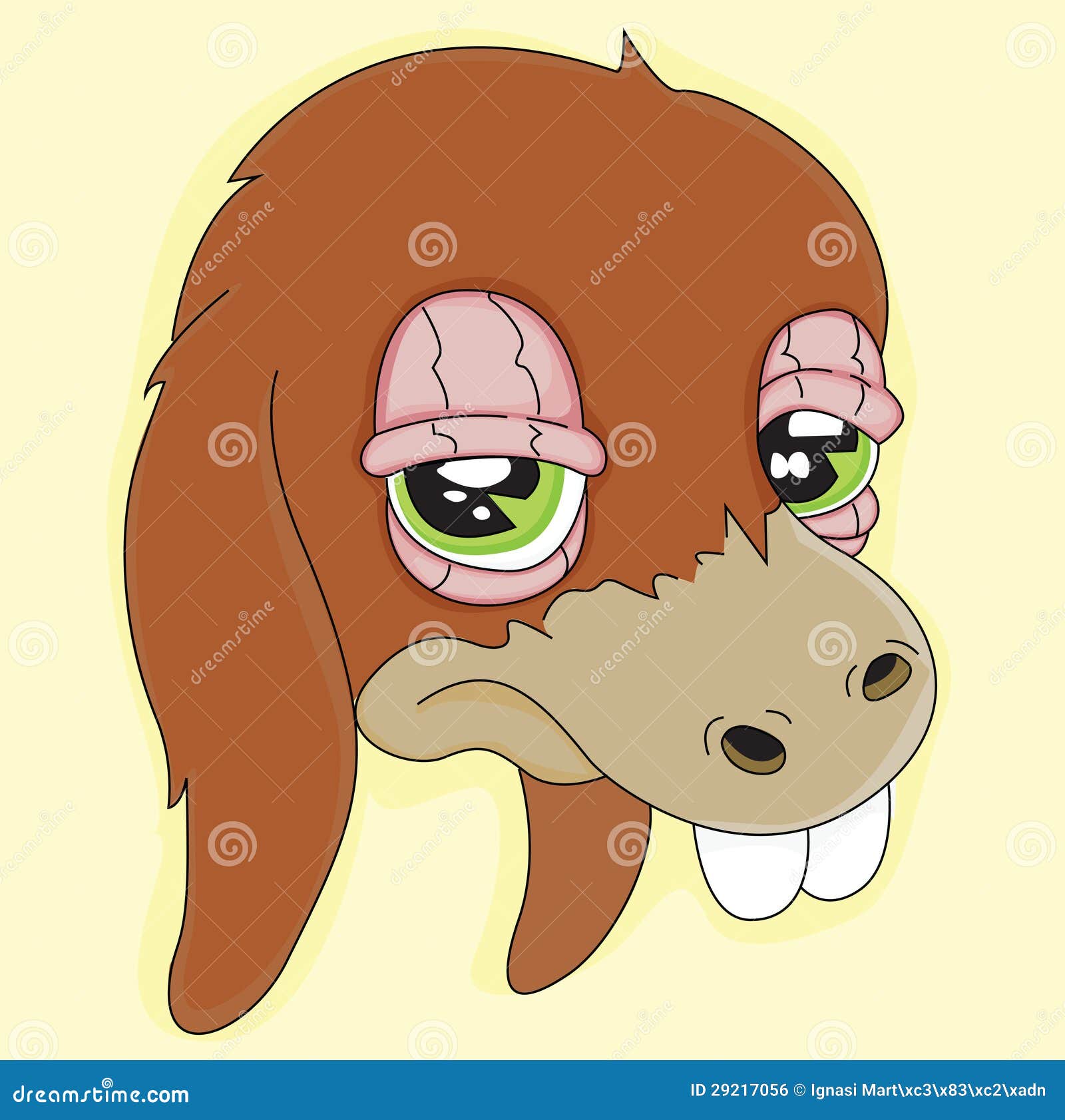Sad Tired Donkey Sketch Vector Illustration | CartoonDealer.com #214199224