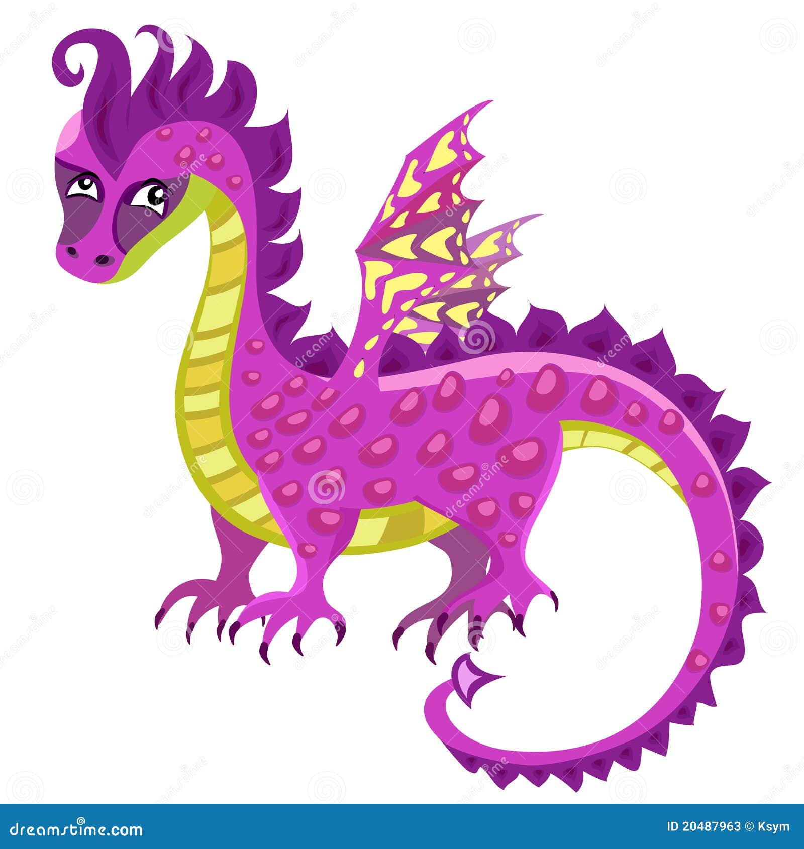 Sad dragon stock vector. Illustration of asian, cute - 20487963