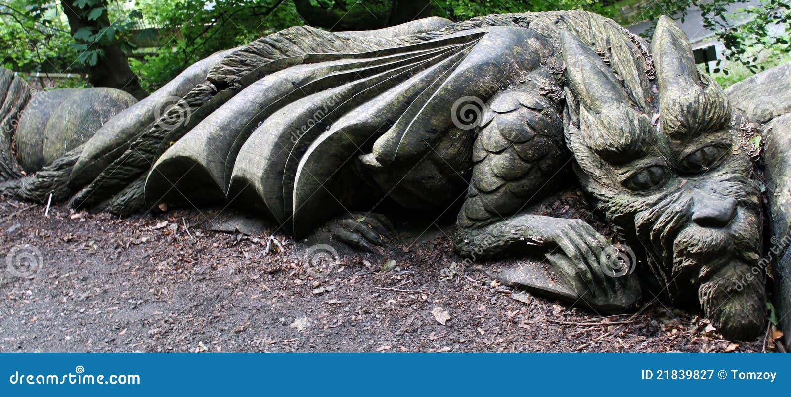 The sad dragon stock image. Image of artistic, carved - 21839827