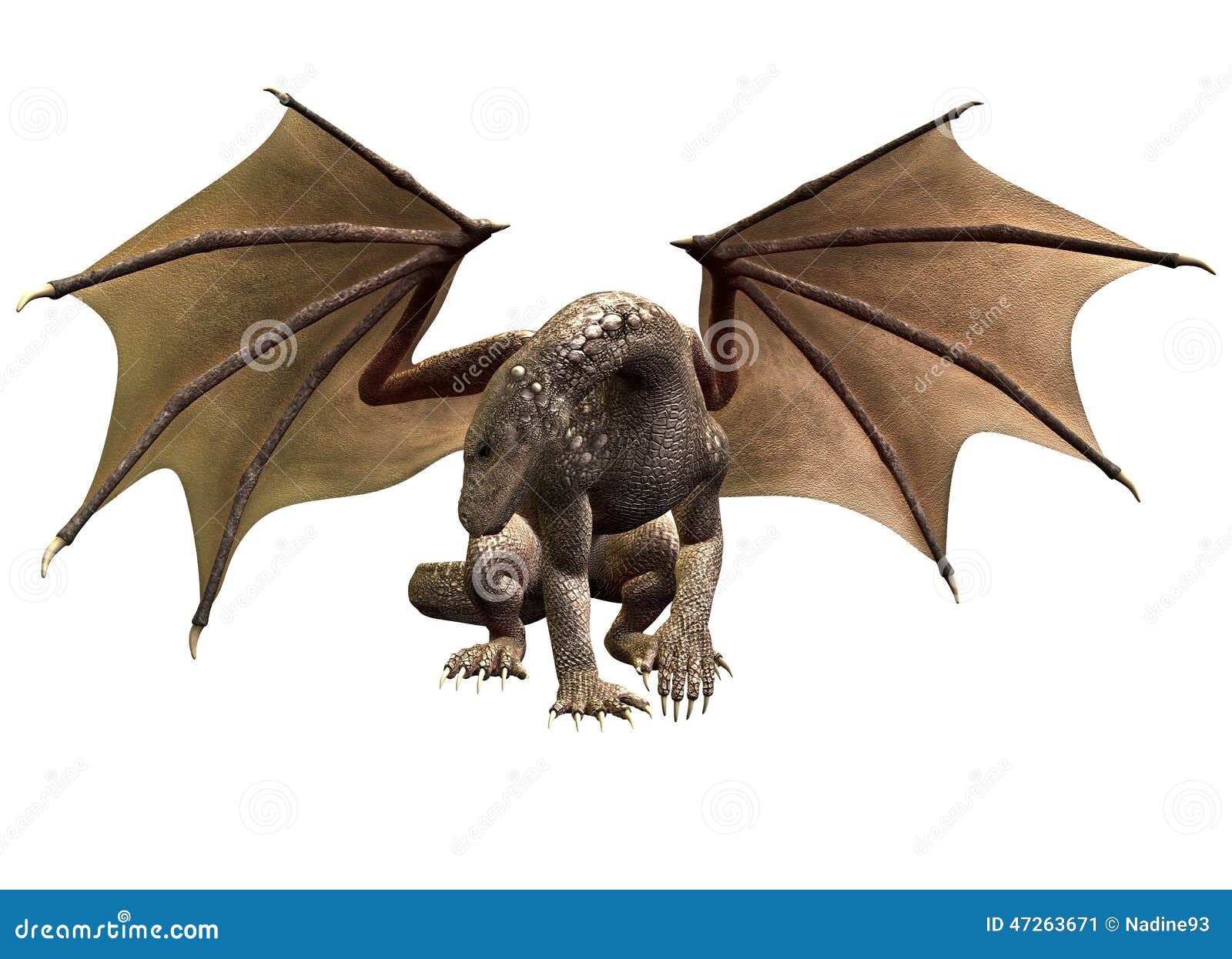 Sad Dragon stock illustration. Illustration of pose, alone - 47263671
