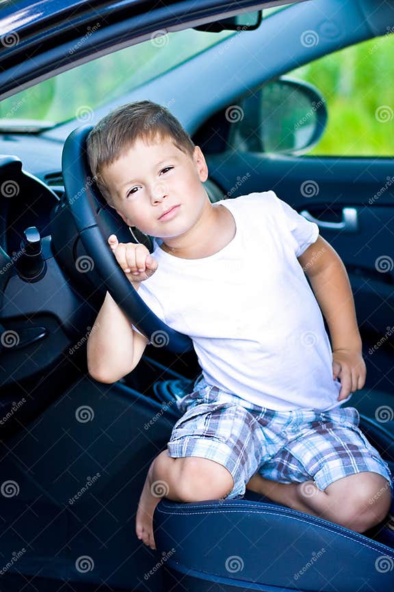 Sad driver in car stock image. Image of baby, blue, trust - 39966345