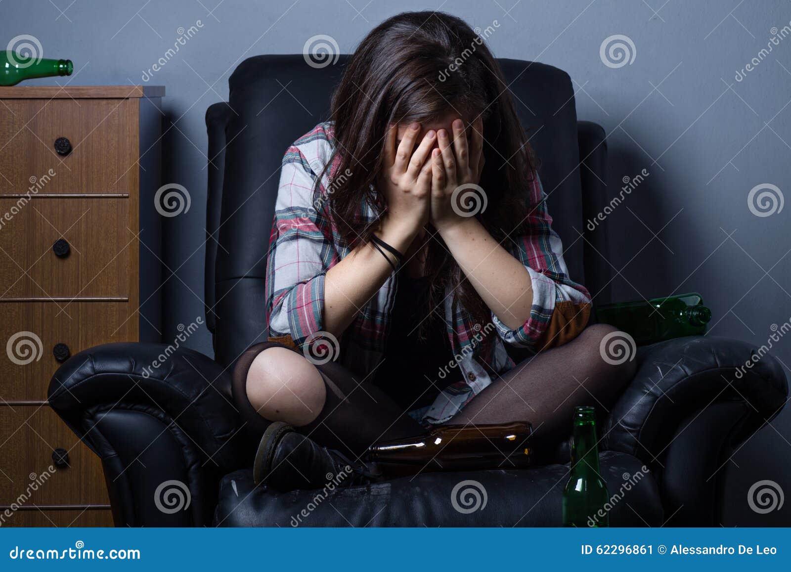 Sad Drunk Woman stock image. Image of caucasian, white - 62296861