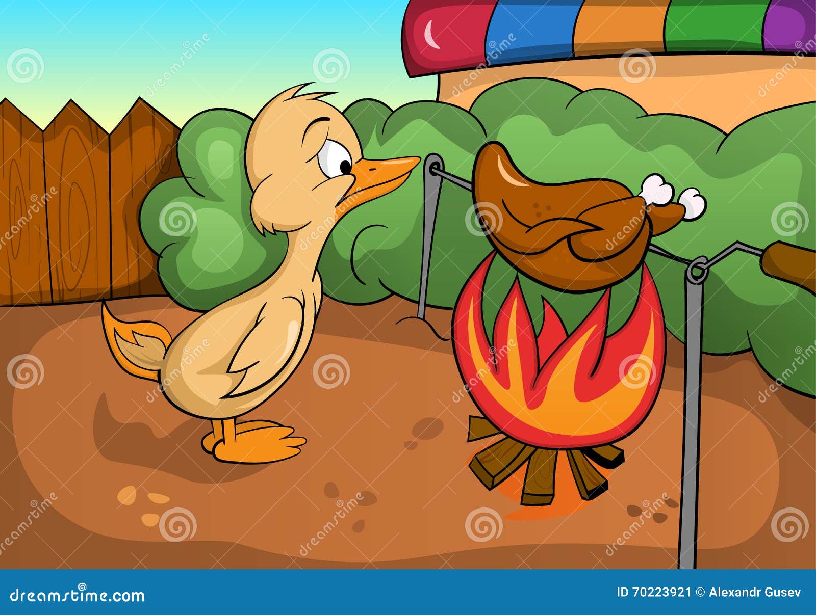 Duck Fire Vector | CartoonDealer.com #99477027