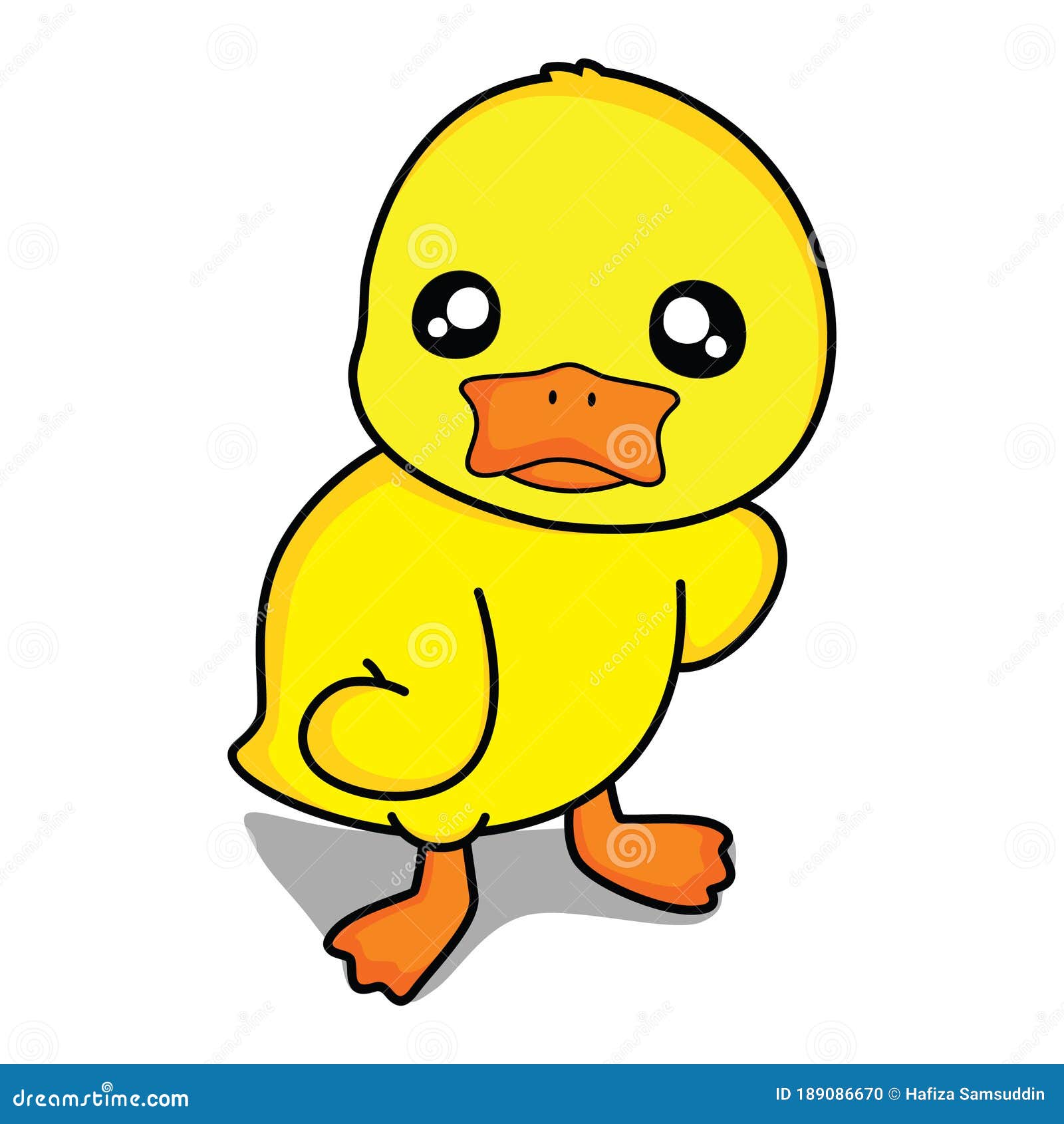 Sad Duckling. Vector Illustration Decorative Design Stock Vector ...