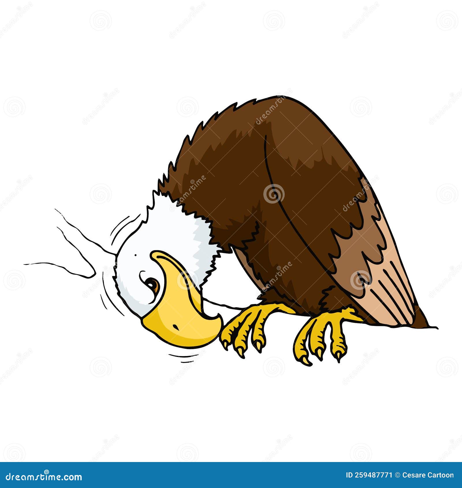 Sad eagle stock illustration. Illustration of mascot - 259487771