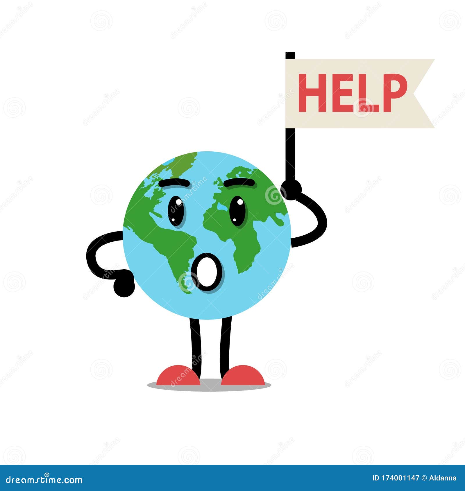 Sad Earth character stock vector. Illustration of graphic - 174001147