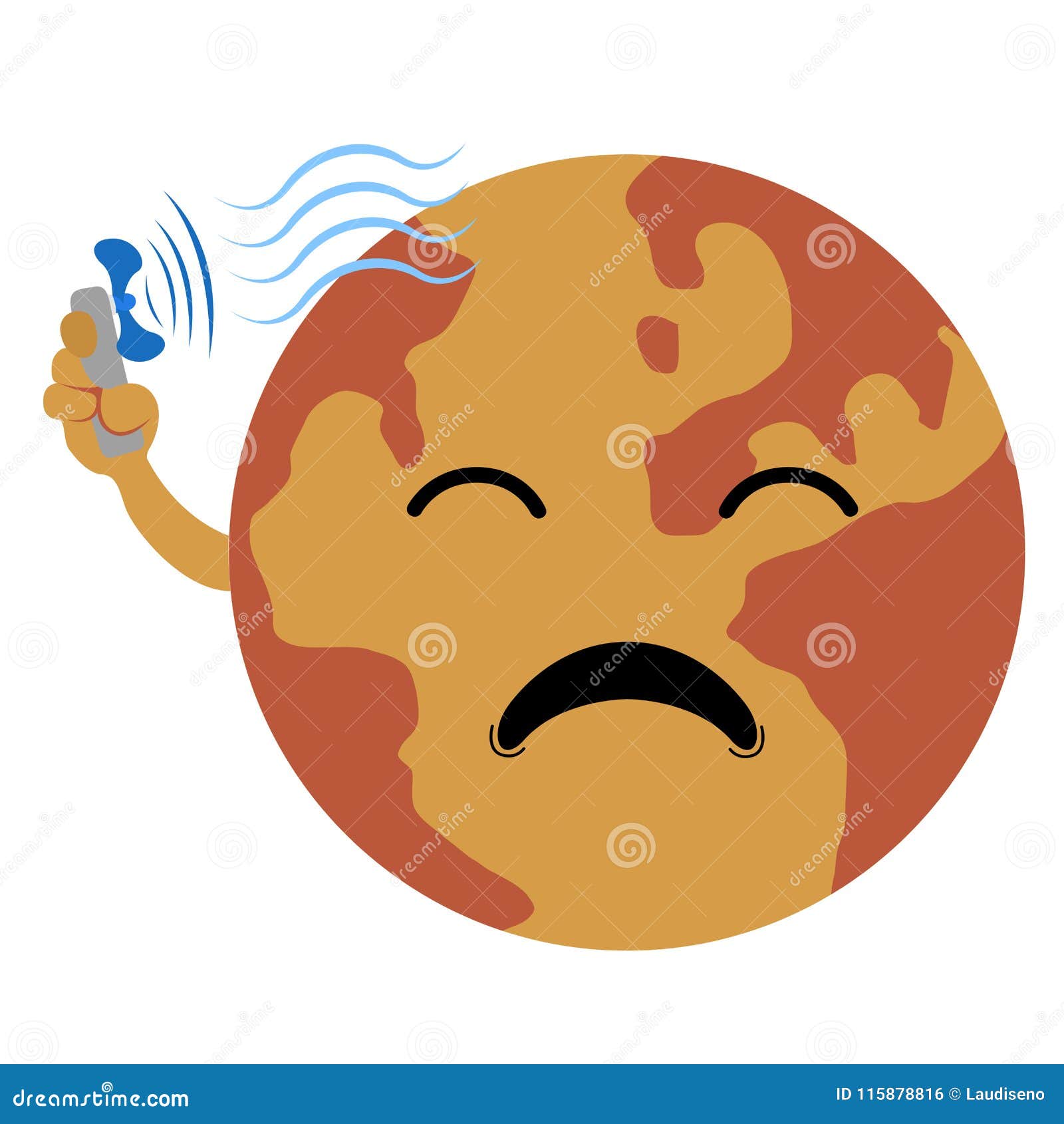 Sad earth image stock vector. Illustration of green - 115878816