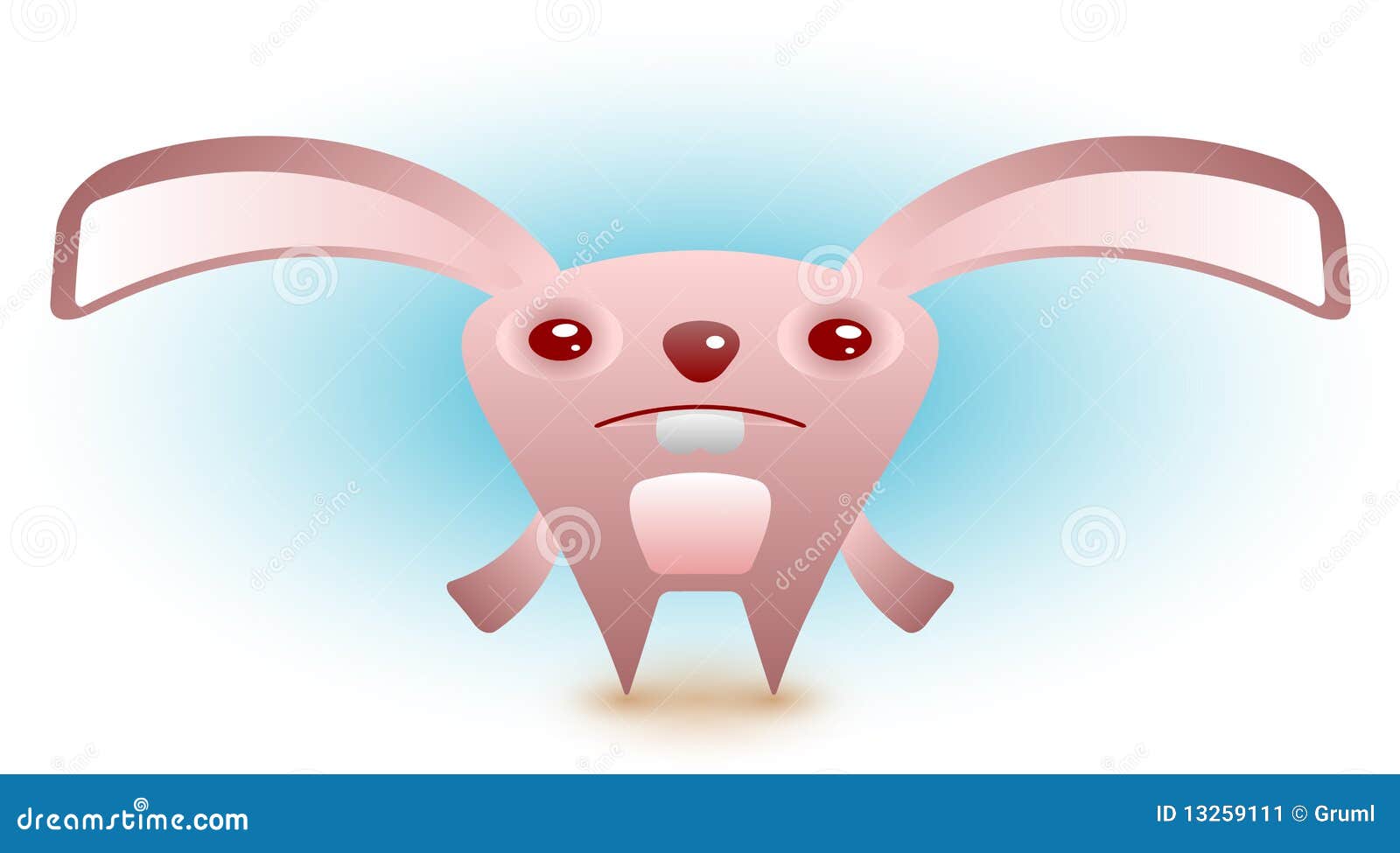 Sad Easter Bunny Looking for His Eggs Stock Vector - Illustration of ...