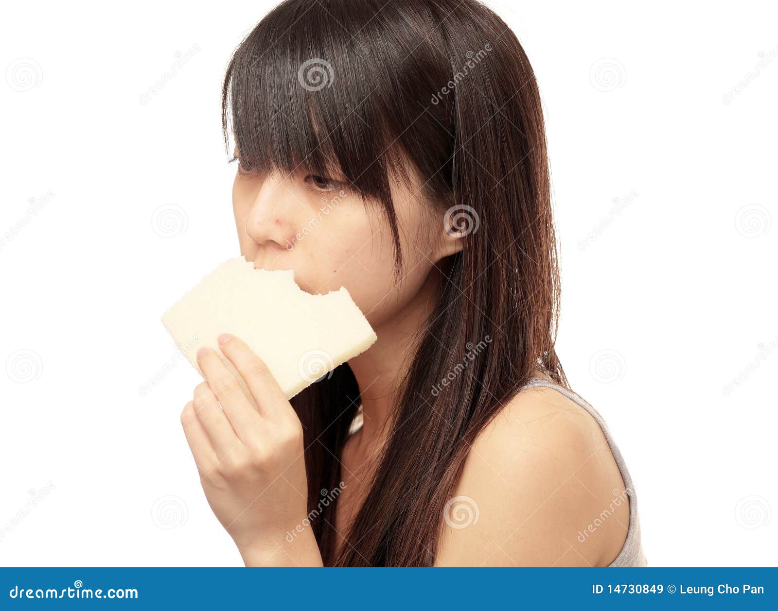 Sad when eating stock image. Image of depressed, copy - 14730849