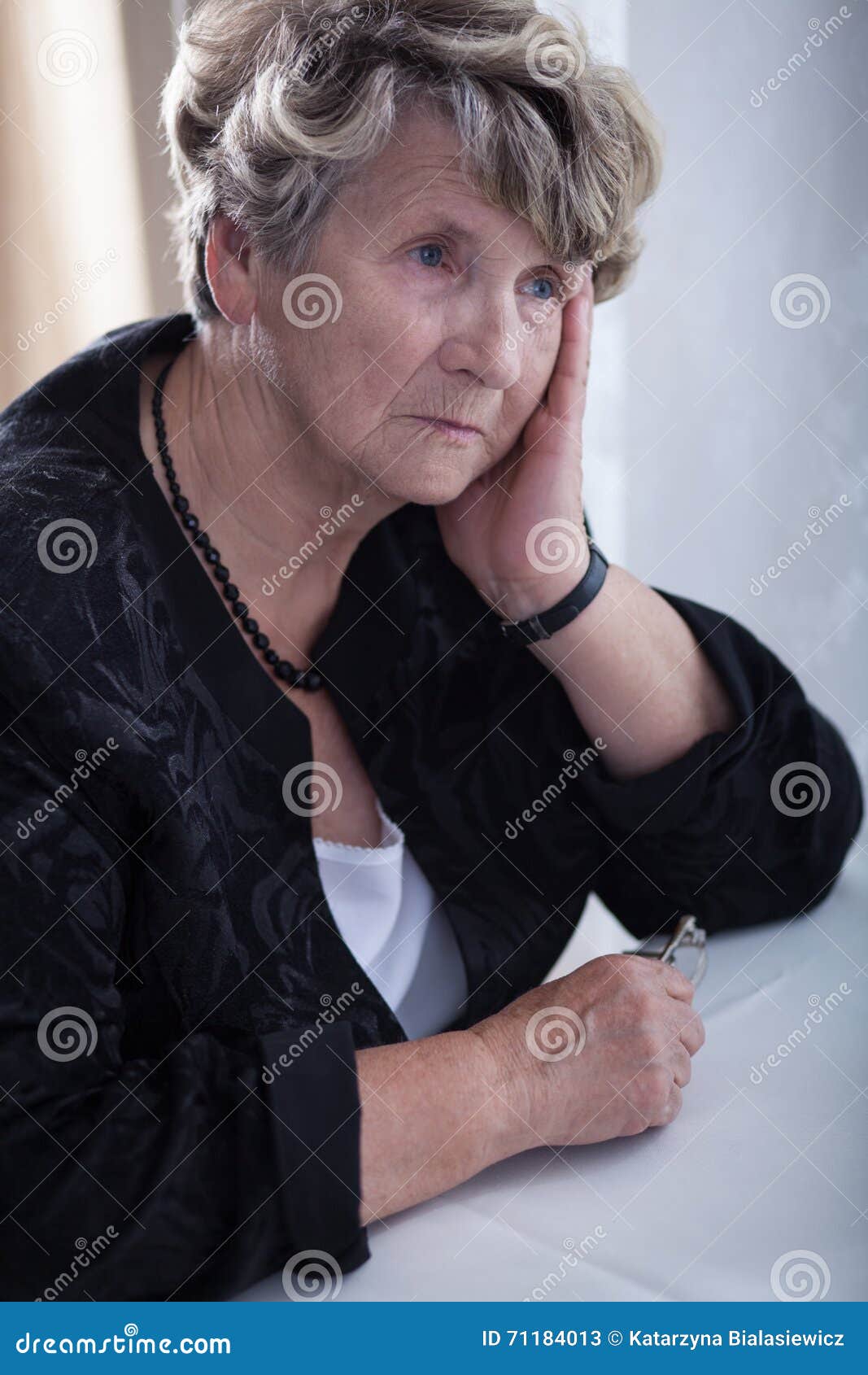 Sad elderly woman stock image. Image of senior, depressed - 71184013
