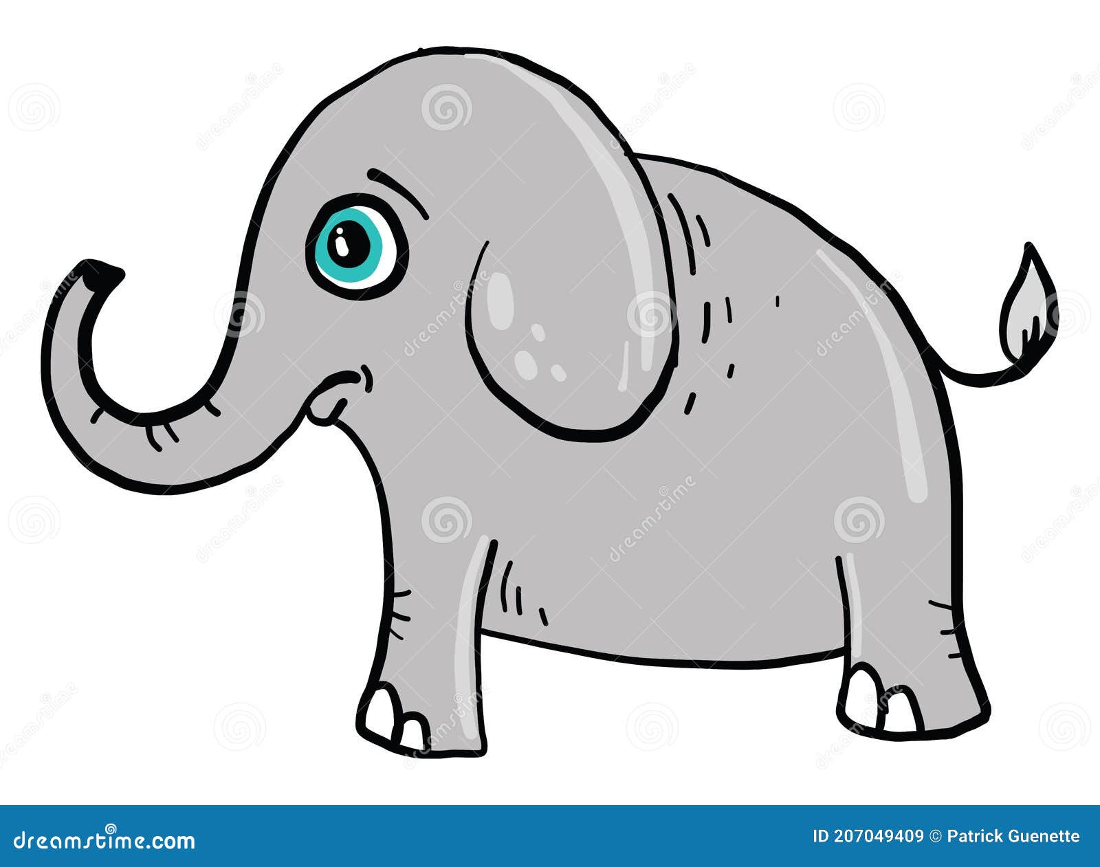 Sad Elephant, Illustration, Vector Stock Vector - Illustration of clip ...