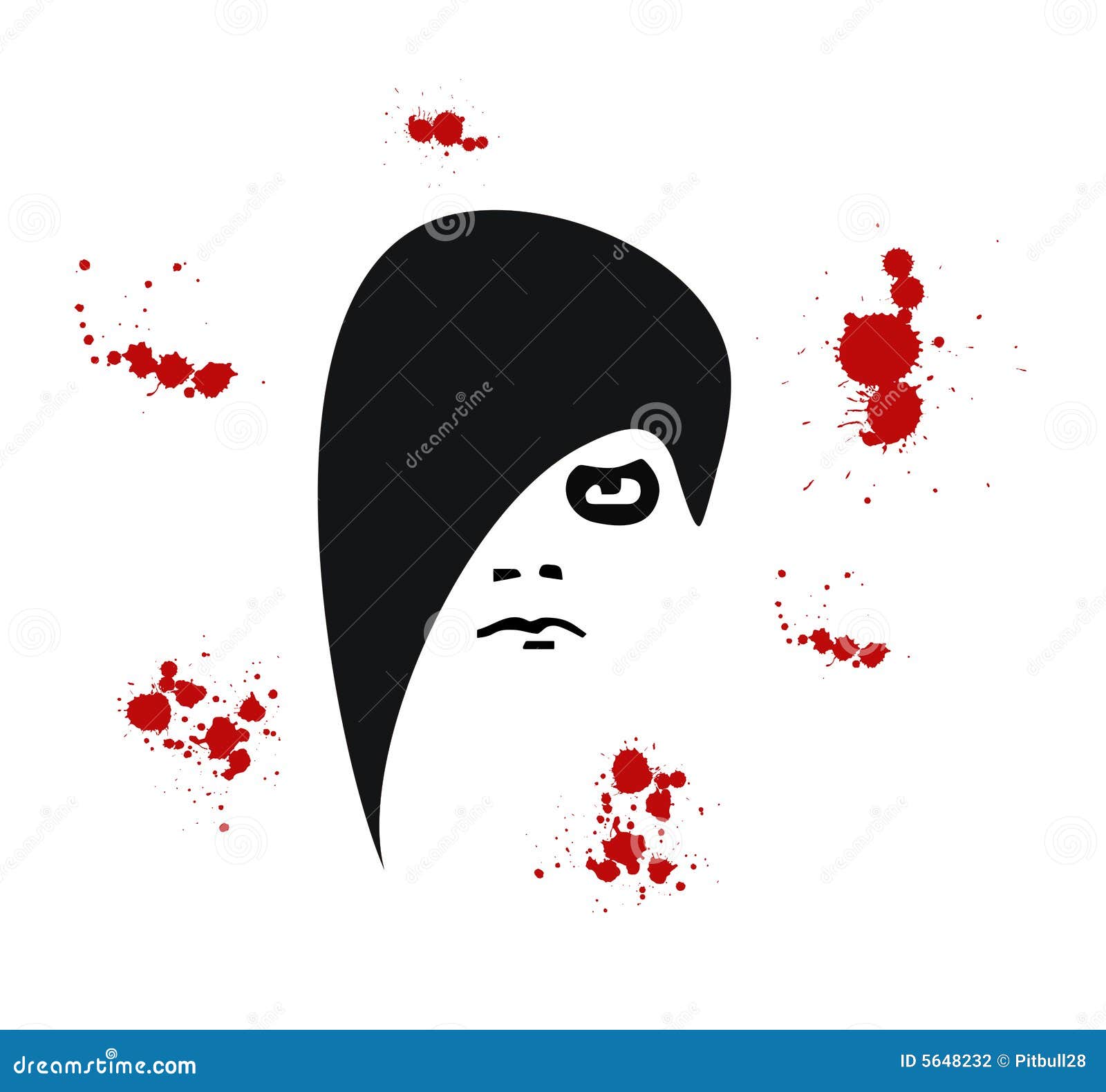 Sad emo stock illustration. Illustration of tear, nose - 5648232