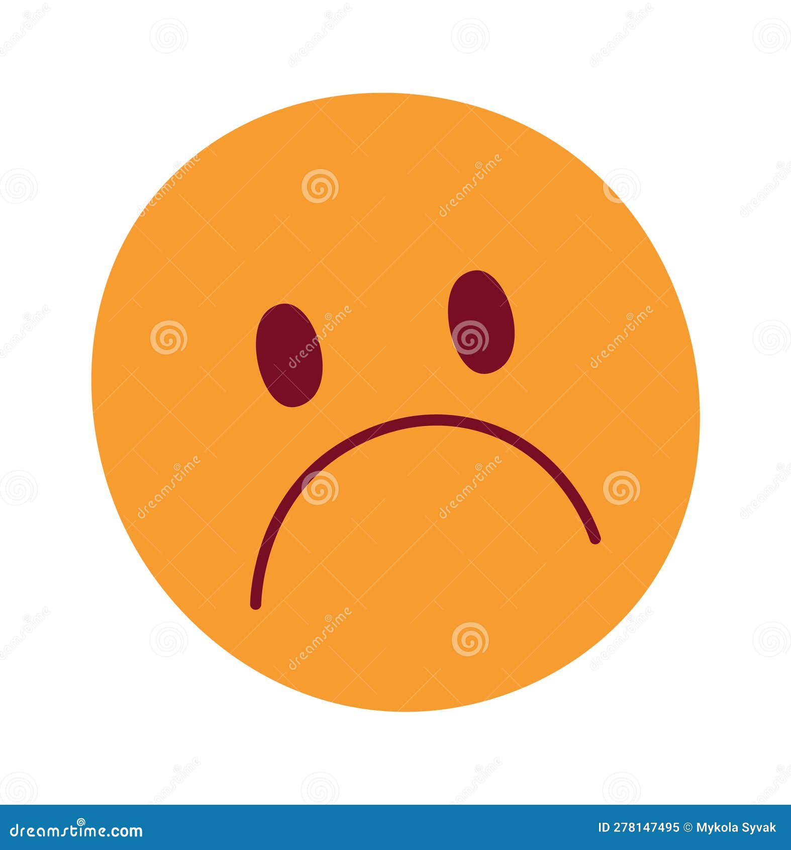 Sad Emoji Icon stock vector. Illustration of isolated - 278147495