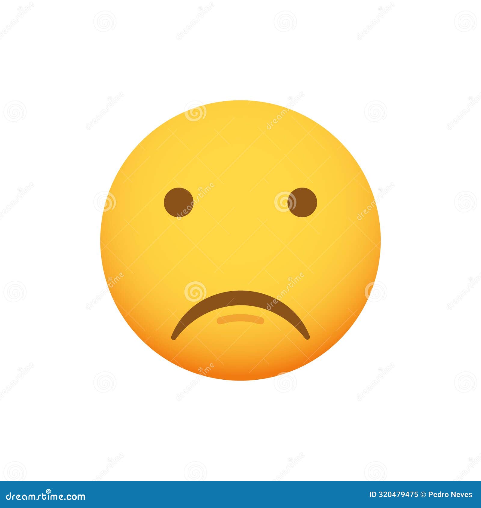 Sad Emoji. Vector Emoticon Smiley Icon Illustration Stock Vector ...