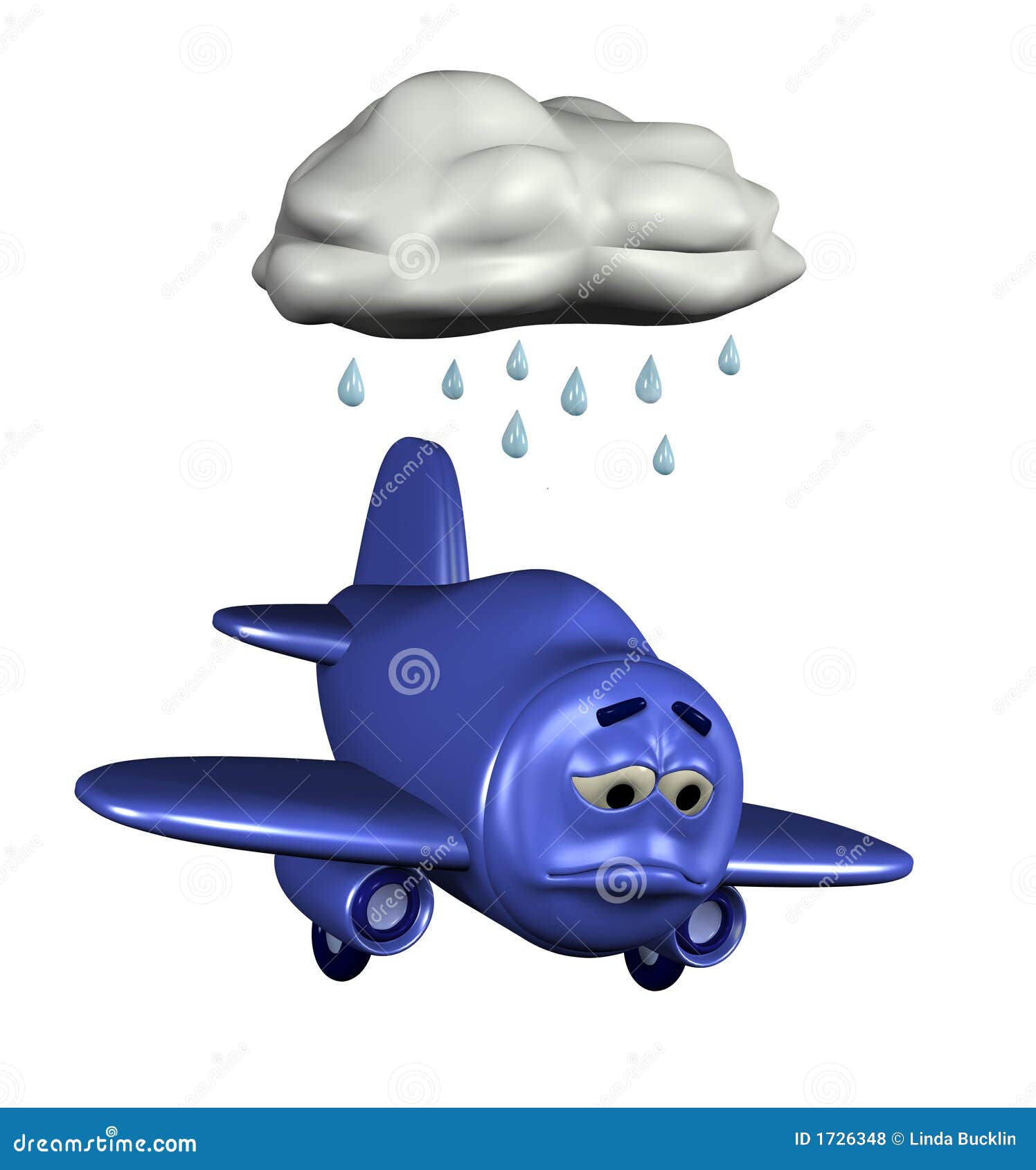 Sad Emoticon Plane Royalty Free Stock Photos - Image: 1726348