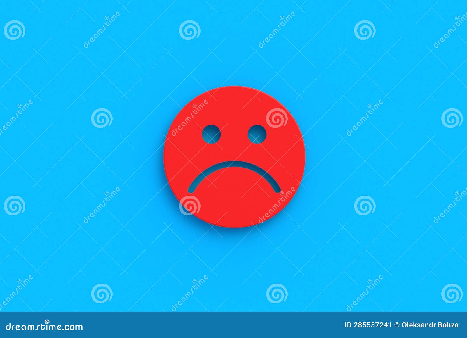 Sad Emotion Face. Mood Expression Concept Stock Illustration ...