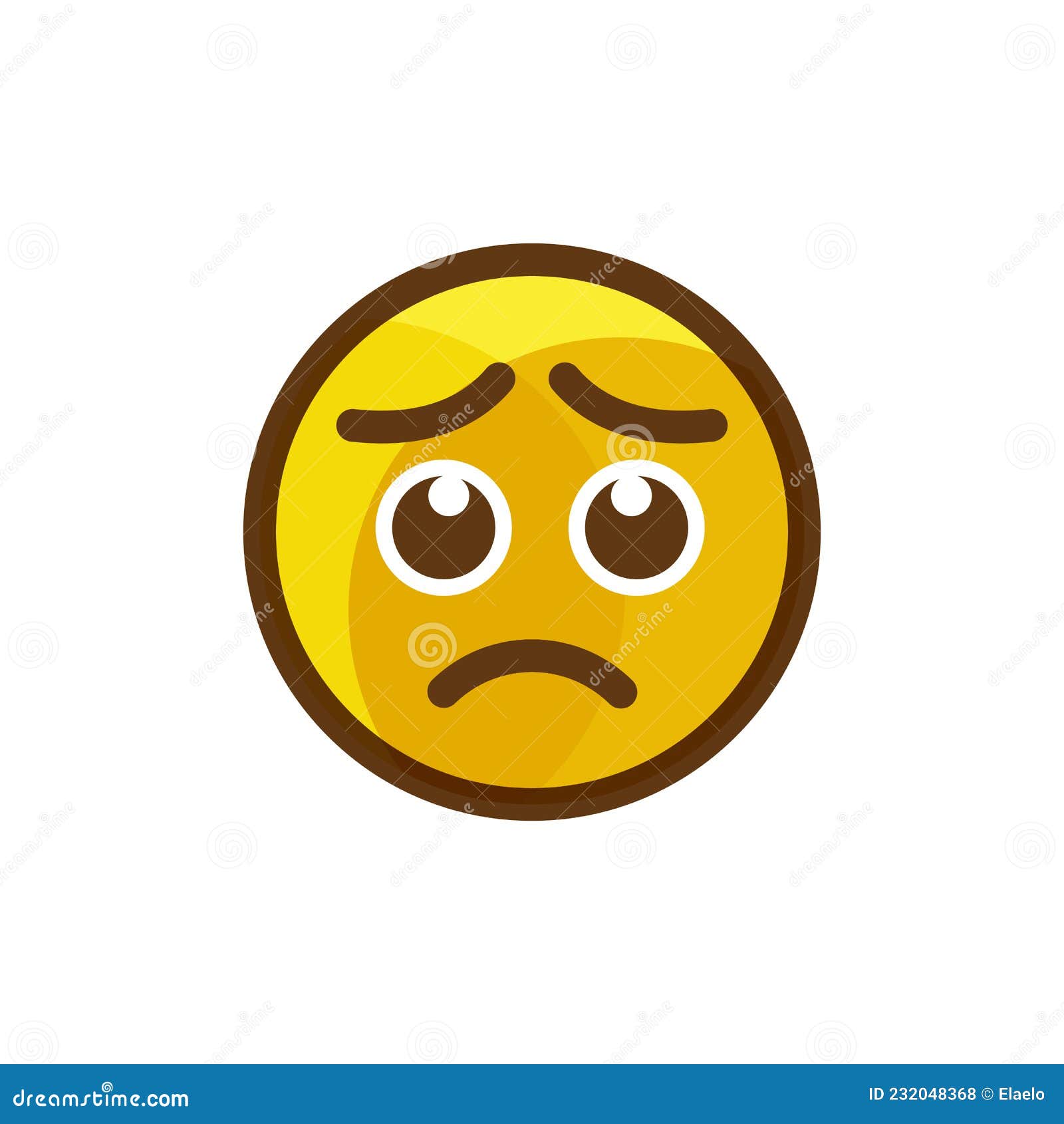 Sad Emotion Vector Icon Design Illustration Stock Vector - Illustration ...