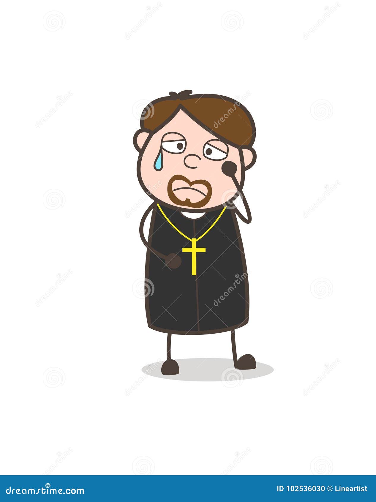 Emotional Devotee Face Expression Vector Royalty-Free Stock Image ...