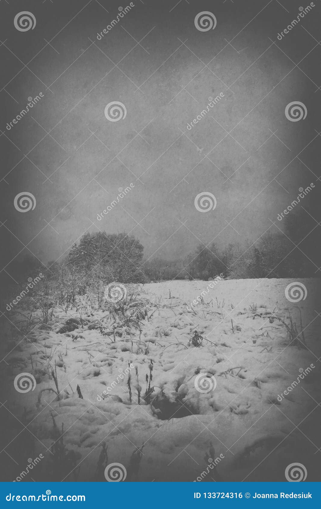 Sad, Empty, Lonely, Morning, with the Road and Snow at the Begin Stock ...