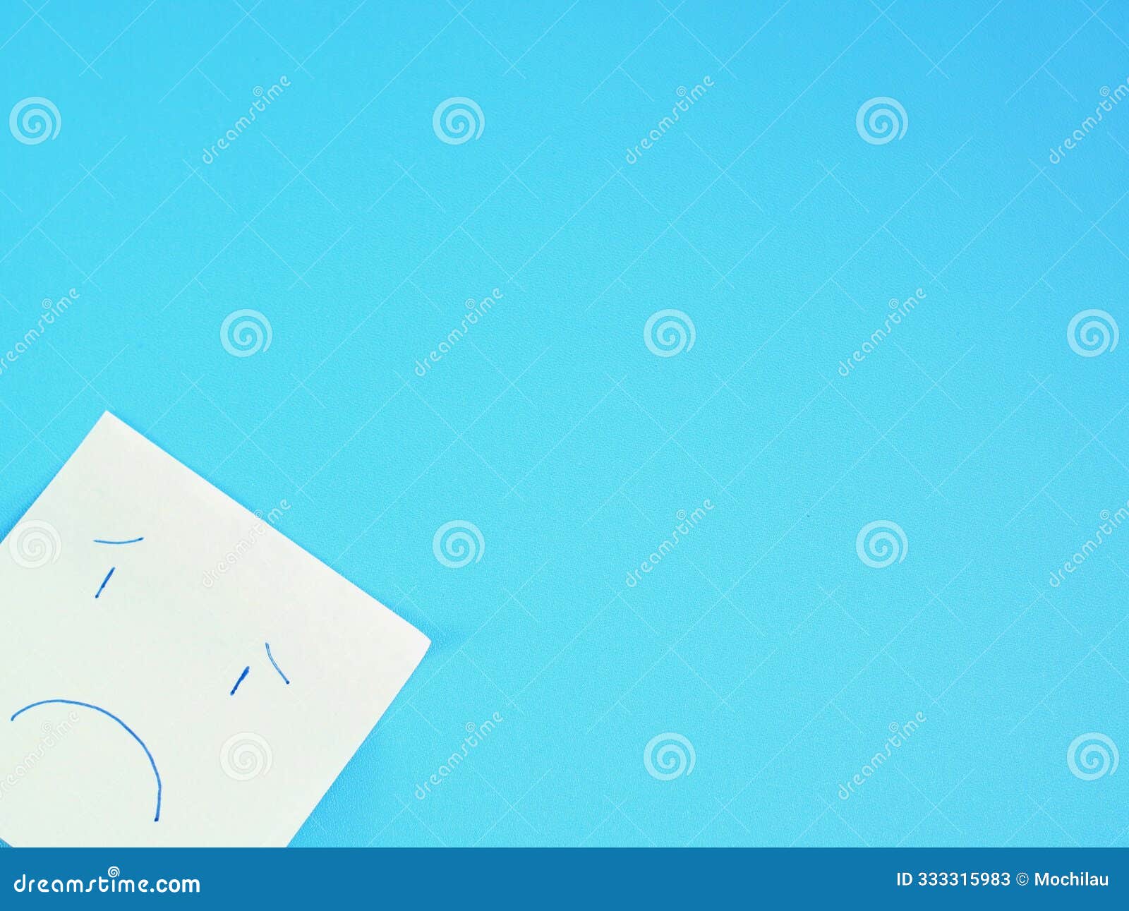 Sad expression in paper. stock image. Image of logo - 333315983