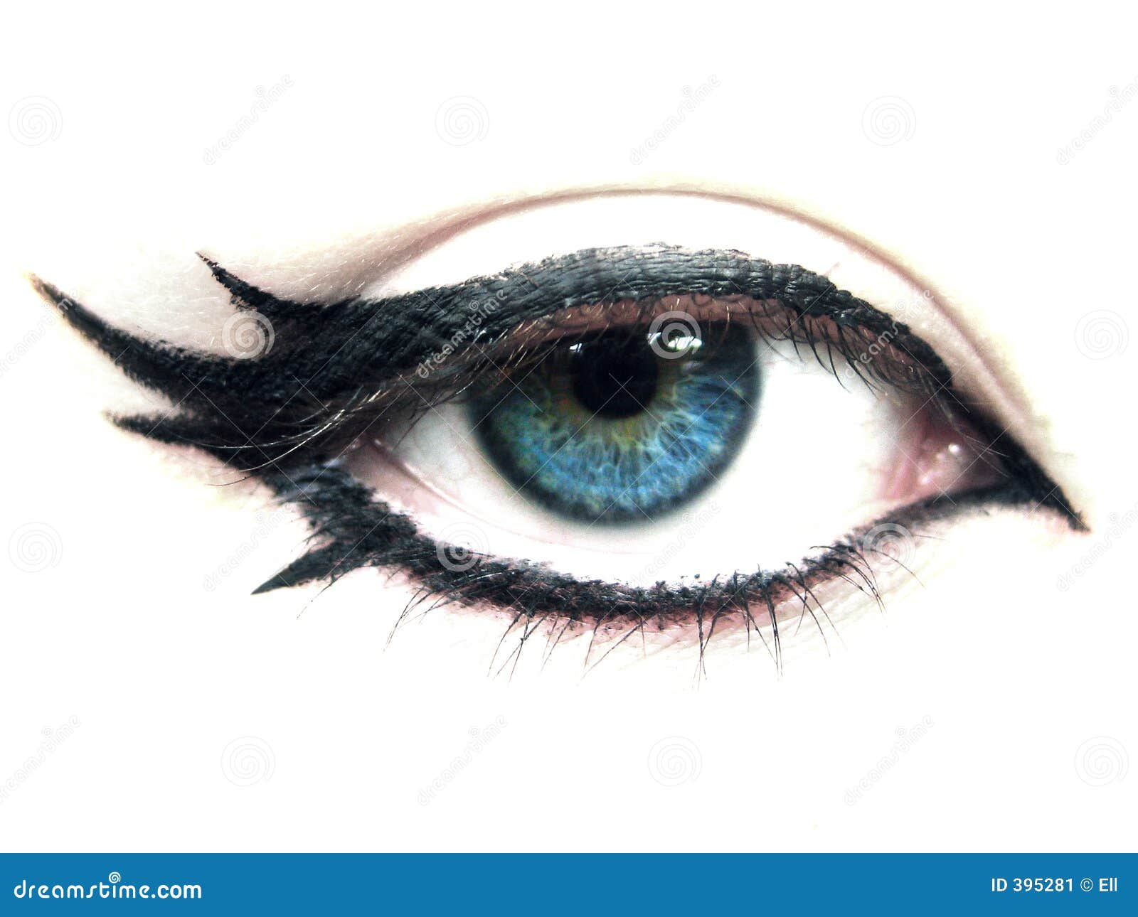 Sad eye stock image. Image of eyeliner, cosmetic, pale - 395281