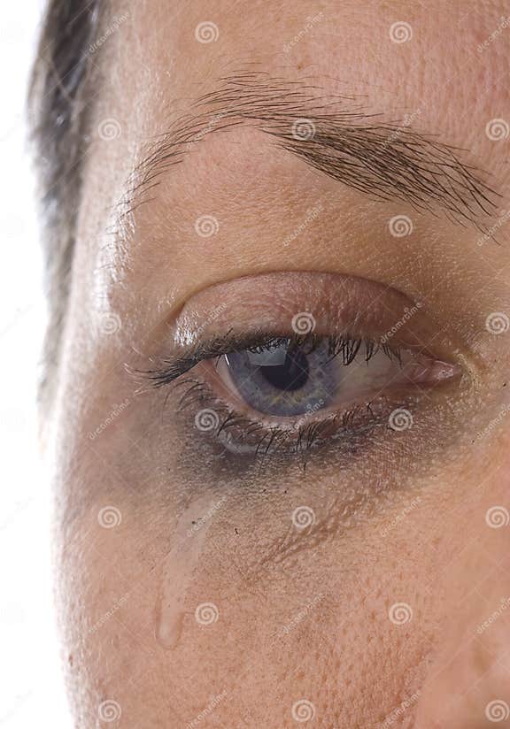 Sad Eye Close Up stock image. Image of human, makeup, horizontal - 4836291