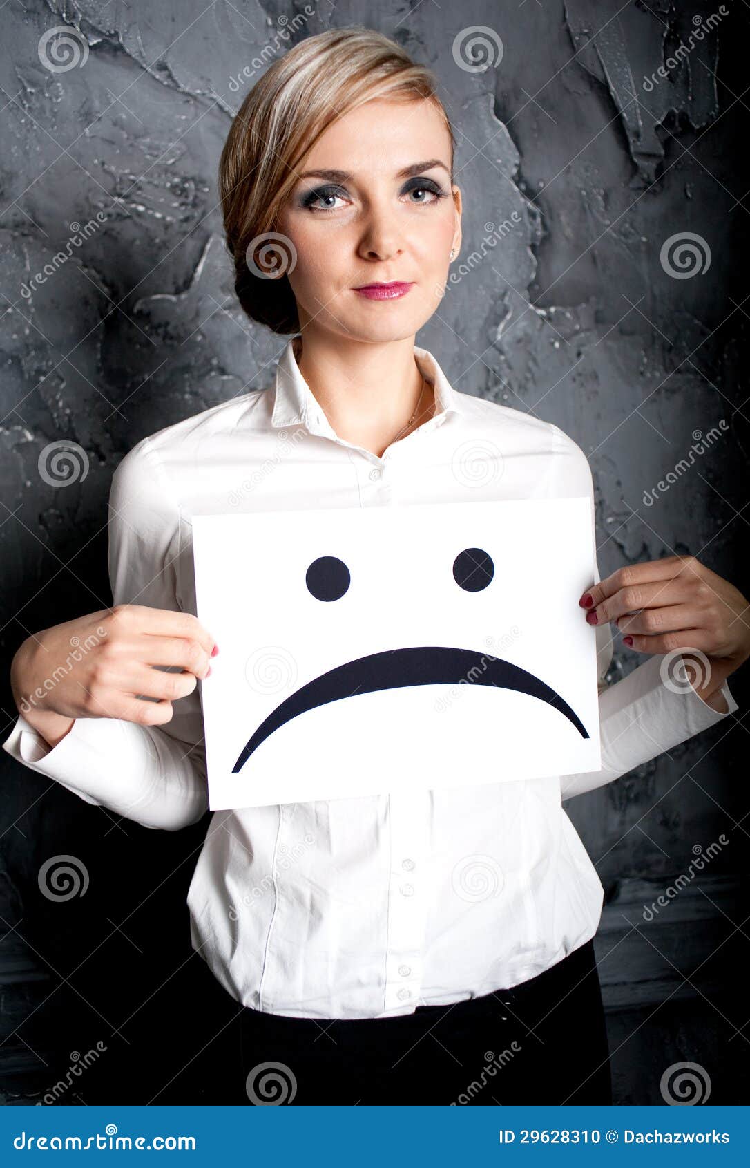Sad face stock photo. Image of sadness, hiding, holding - 29628310