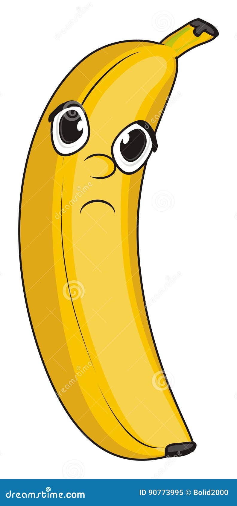 Sad face of banana stock illustration. Illustration of health - 90773995