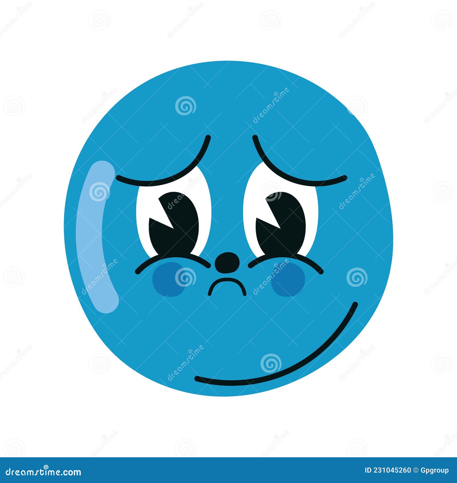 Sad face design stock vector. Illustration of vector - 231045260