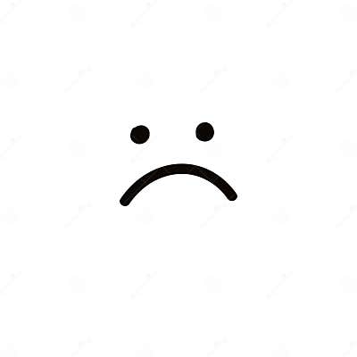 Sad Face Doodle Icon, Vector Illustration Stock Illustration ...