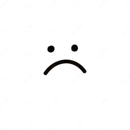 Sad Face Doodle Icon, Vector Illustration Stock Illustration ...