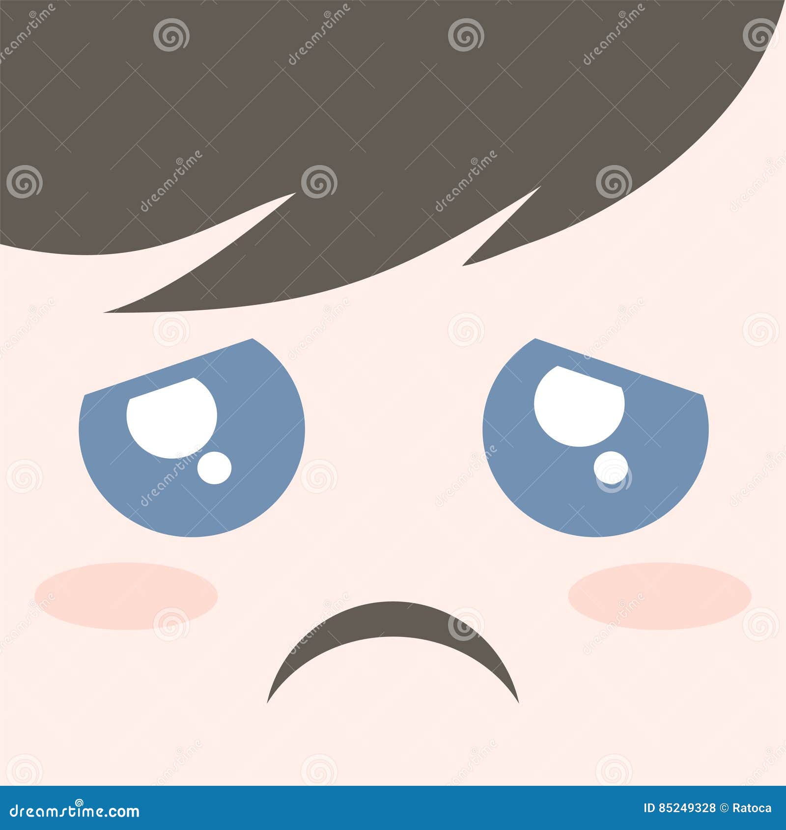 Sad face draw stock vector. Illustration of avatar, nice - 85249328
