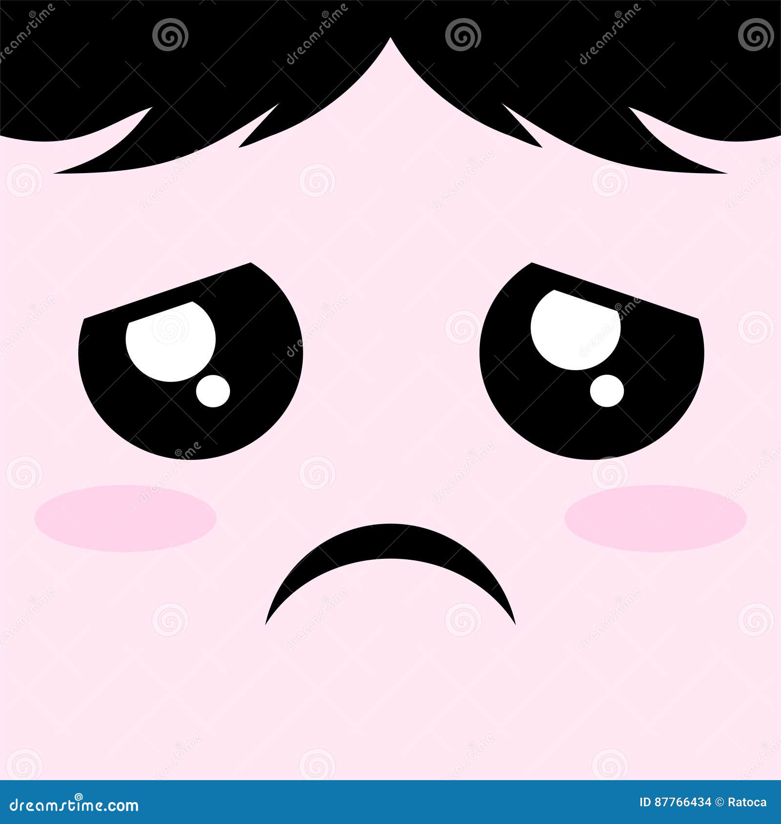 Sad face draw stock vector. Illustration of cartoon, icon - 87766434