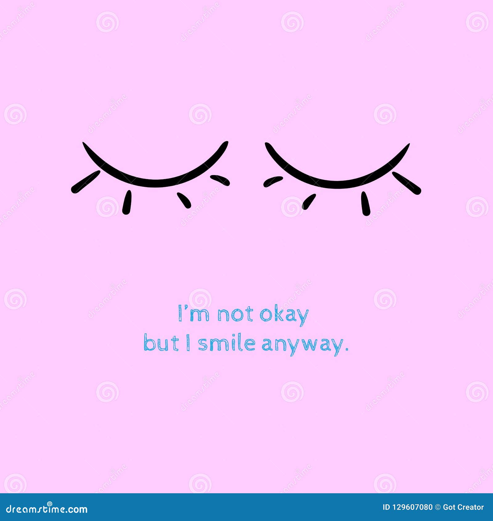 Sad Face, Emotions Expressing Regret. Stock Illustration - Illustration ...