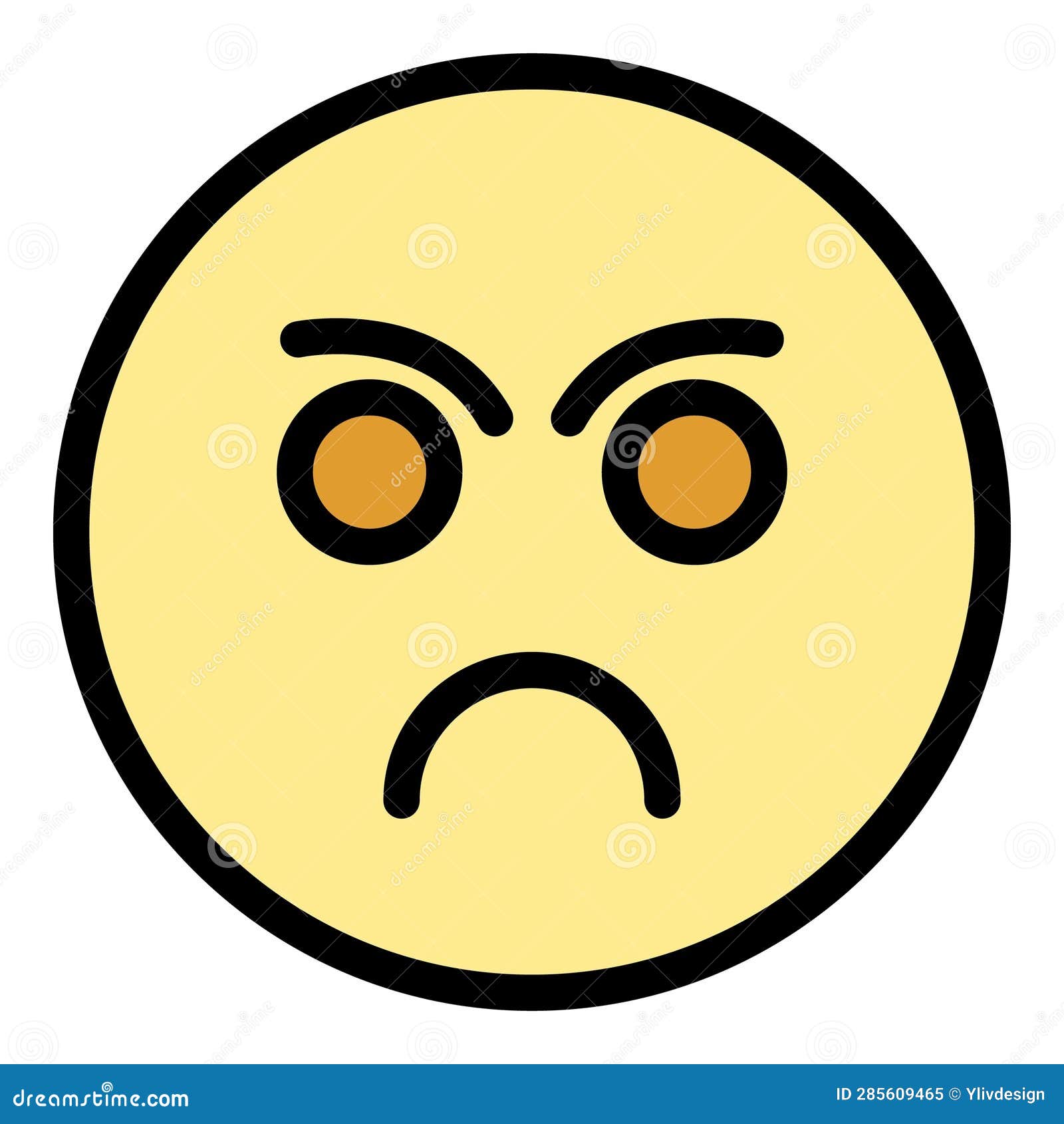 Sad Face Feedback Icon Vector Flat Stock Vector - Illustration of mood ...