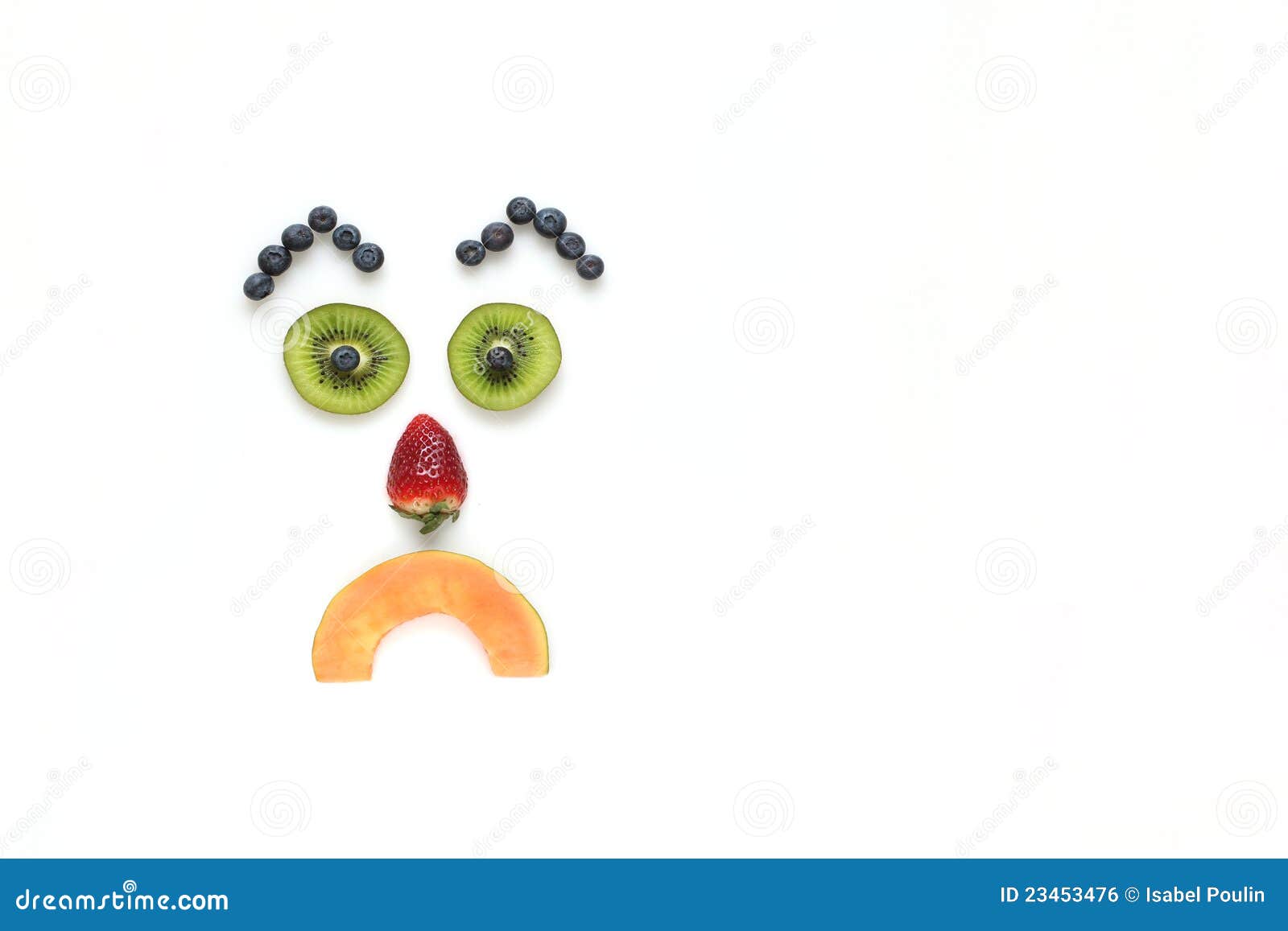 Sad face fruits stock photo. Image of strawberry, smile - 23453476