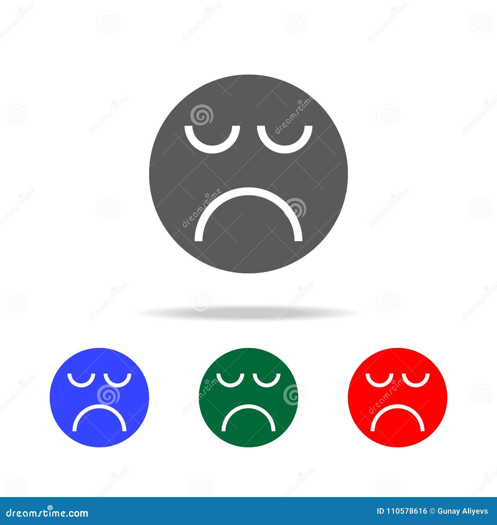 Sad Face Icon. Elements in Multi Colored Icons for Mobile Concept and ...