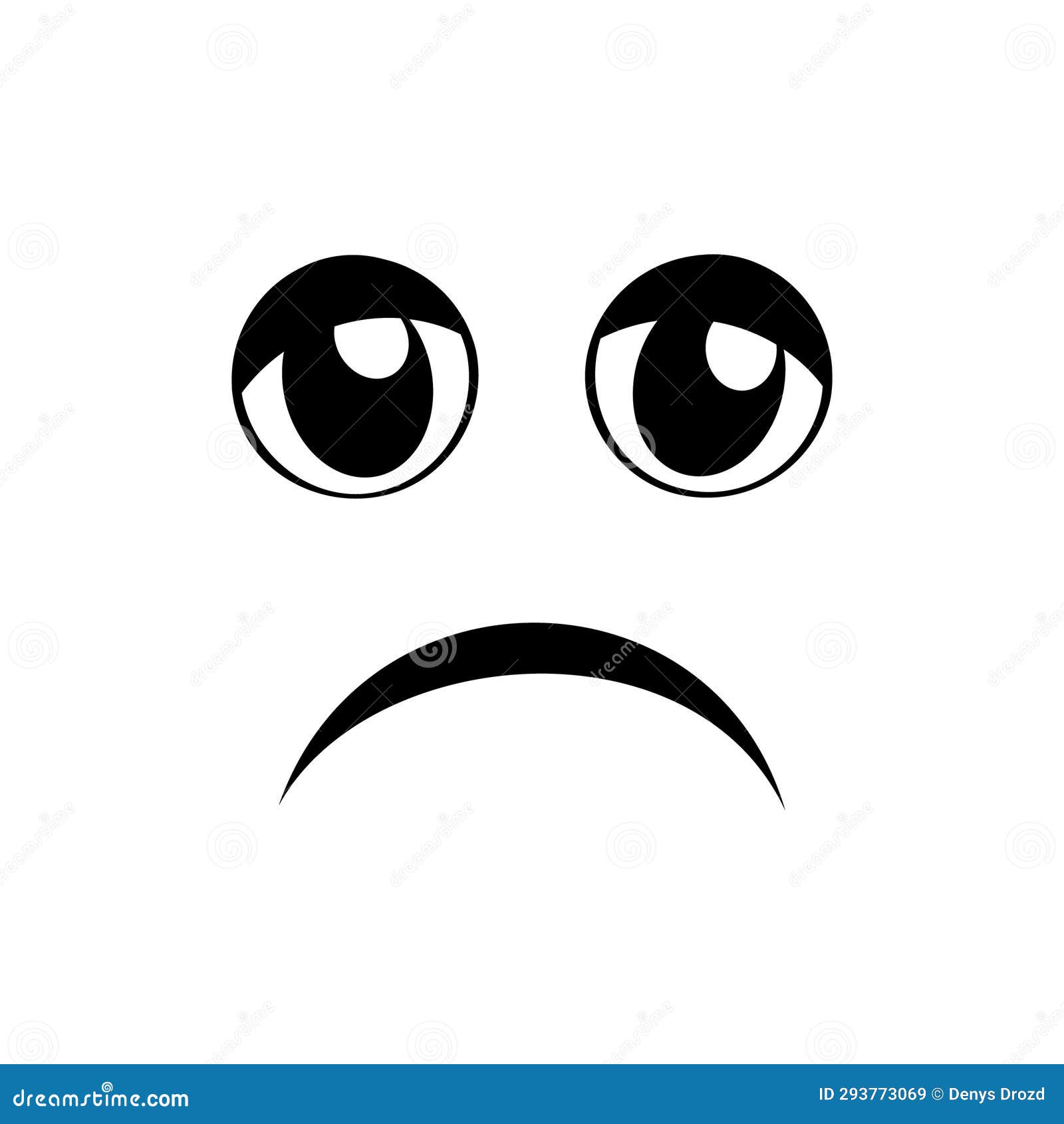 Sad Face Icon Vector. Face Illustration Sign. Sadness Symbol or Logo ...