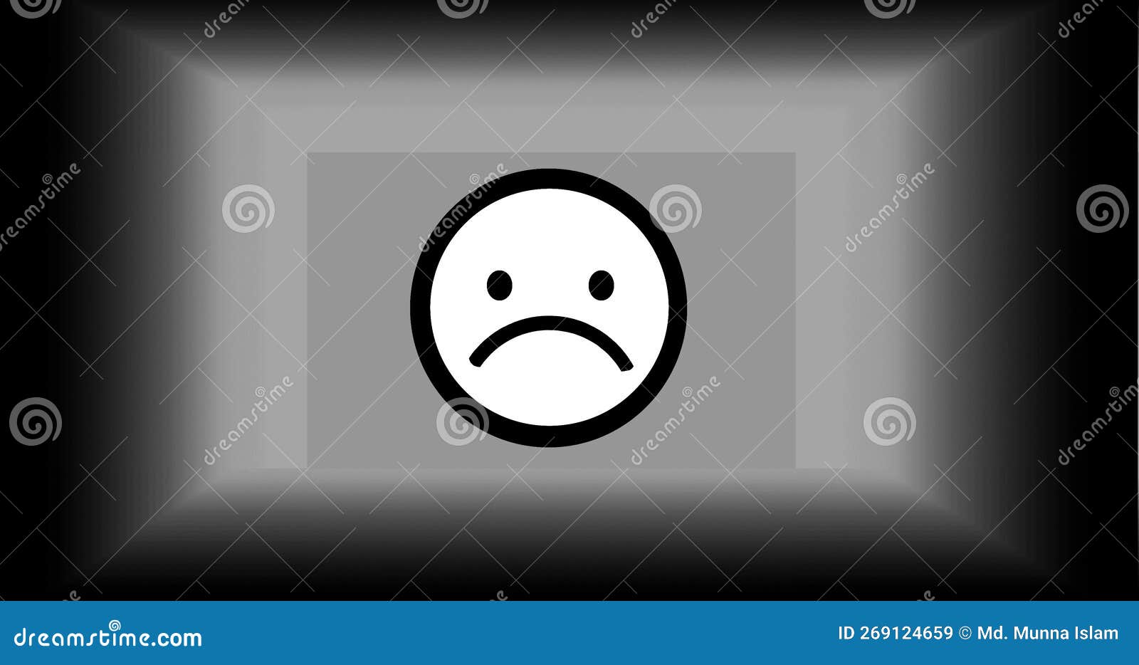 Sad Face Icon, Vector Illustration.Sad Smiley Icon Stock Illustration ...