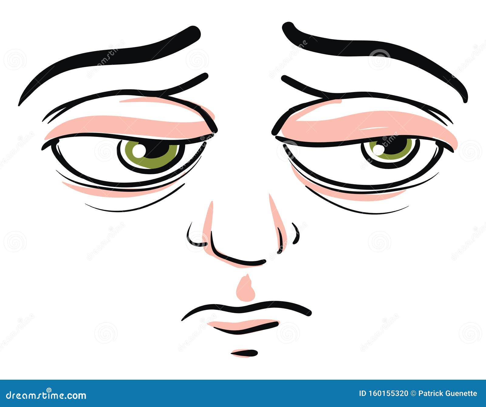 Sad Face Illustration Vector Stock Vector - Illustration of feeling ...