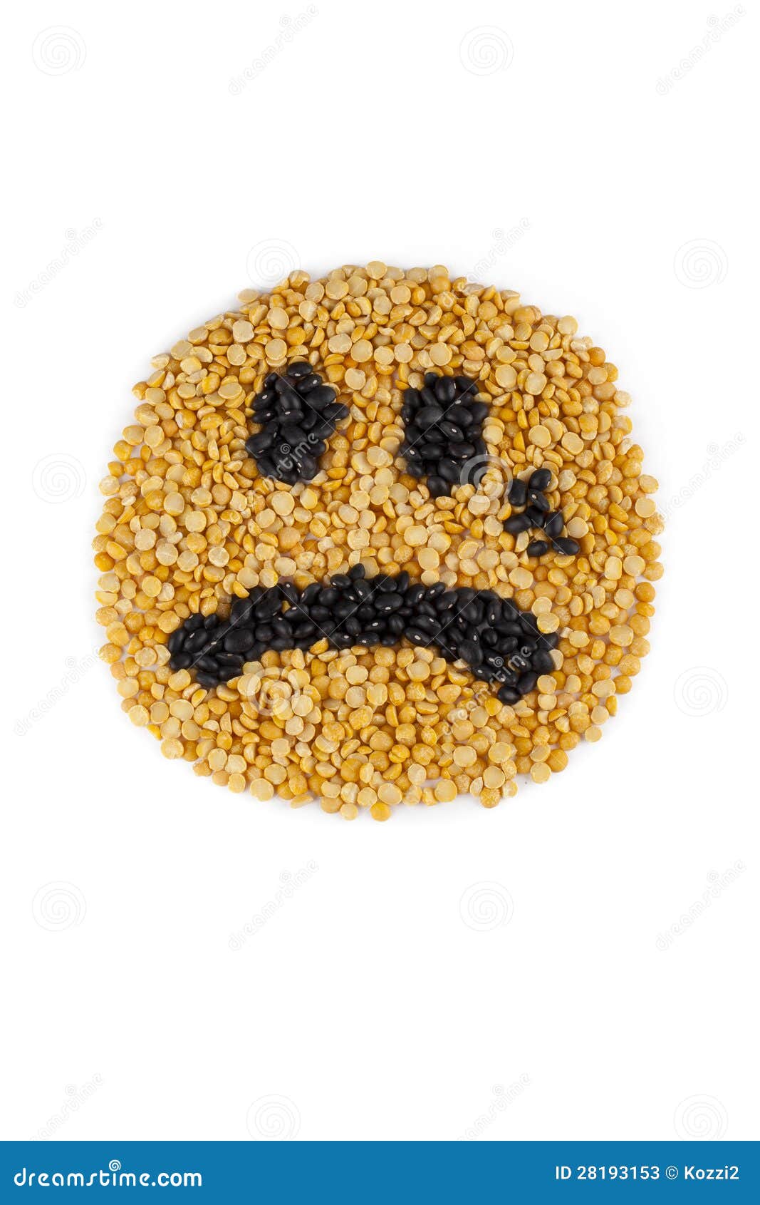 Sad Face Made Of Beans Royalty-Free Stock Photography | CartoonDealer ...