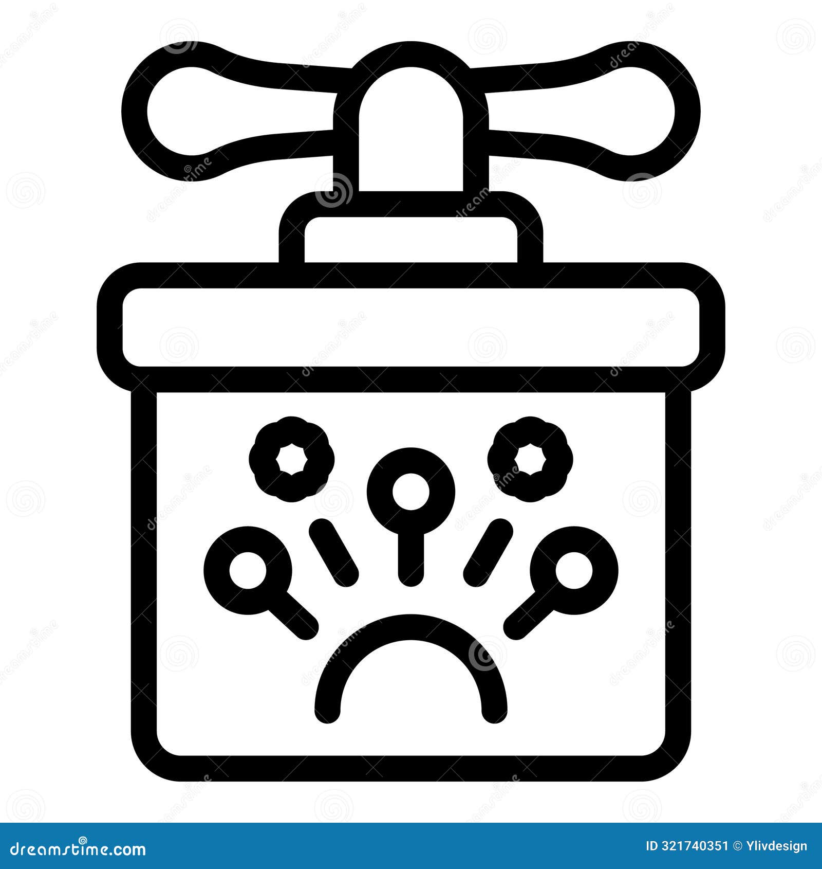Sad face made of tools stock vector. Illustration of white - 321740351